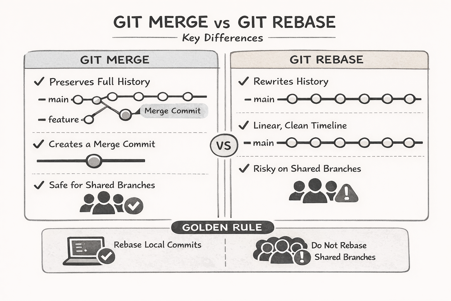 Git Merge vs Git Rebase – ShallWeLearn